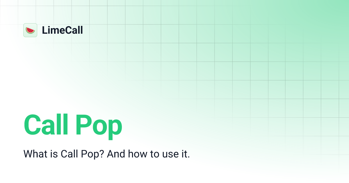 Call Pop | LimeCall