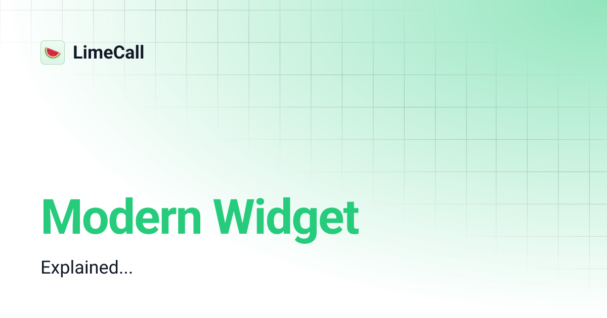 Modern Widget | LimeCall