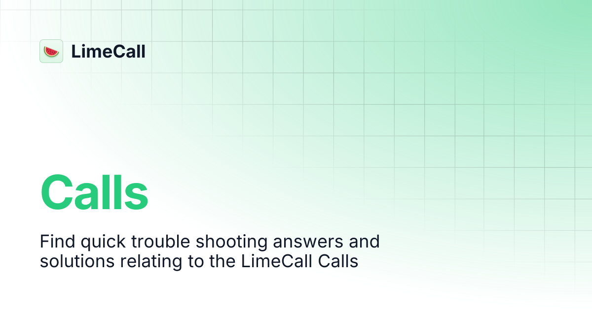 Calls | LimeCall