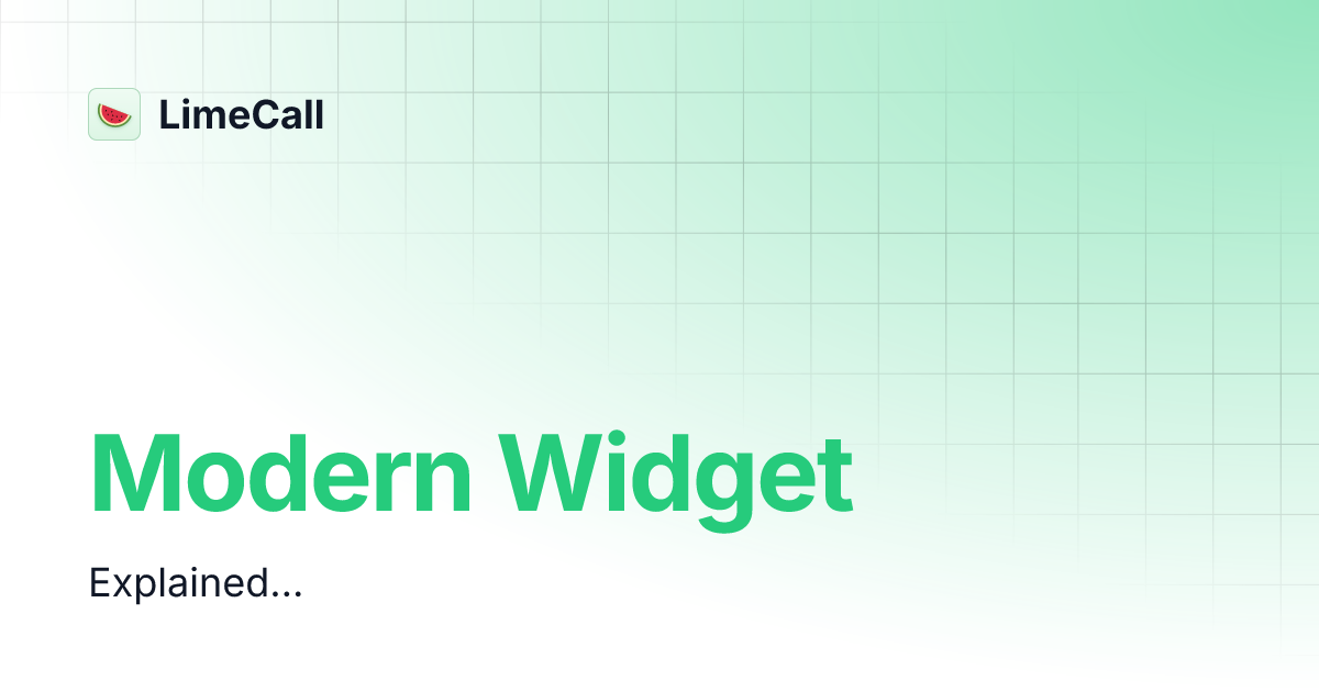 Modern Widget | LimeCall